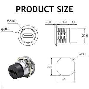 PENGLIN 2PCS HDMI Panel Mount Coupler, HDMI Panel Mount Pass Through Connector, Female to Female 4K Bulkhead Adapter, HDMI Extension 4K 30hz 3D and HDR with Water/Dustcap