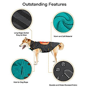 Dog Halloween Costumes for Large Medium Small Dogs, Reversible Waterproof Dog Clothes for Christmas, Cold Weather Coat Windproof, Anxiety Dog Vest for Outdoor Winter