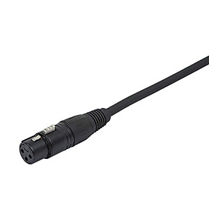 Monoprice AES/EBU Cable - 3-Pin - 3 Meter (10 Feet) Black, 22AWG, Twisted Conductors With Copper Braid And Aluminum Foil Shielding