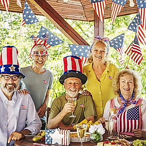 Bassion 20 PCS American Flag Lapel Pin Waving for Veterans Independence Memorial Day 4th of July Decor USA Flag Pins Accessaries