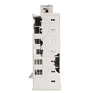 EatingBiting N Scale 1/144 1:144 Ruined Damaged Building After War Assembling Model Outland Realism Scene for DIY Sand Table Garden Micro Landscape Ornaments Decor Supply DIY Player Spray Painting