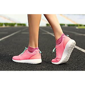 Lavencious Cushioned Low Cut Running Ankle Athletic Socks for Women, 6 Pairs, Sock Size 9-11, Shoe Size 6-10(Multi-Color)