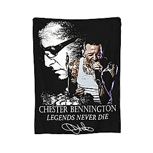 Chester Bennington Blanket Flannel Super Soft Fleece Lightweight Throw Blanket for Bed Couch Sofa Bedroom Warm Blanket 60"X50"