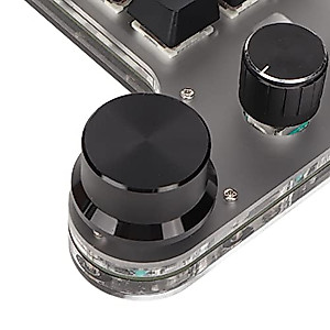 VINGVO Custom Mini Keyboard, 3-Knob Programmable Mini Gaming Keyboard for Video Editing (Black)