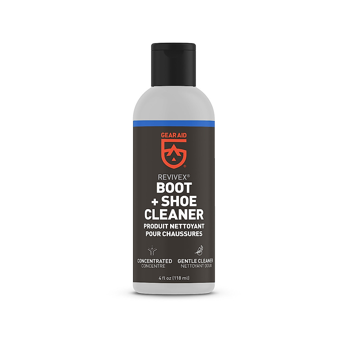 GEAR AID Revivex Boot and Shoe Cleaner for Leather, Suede and Fabric, Concentrated, 4 fl oz (36250)