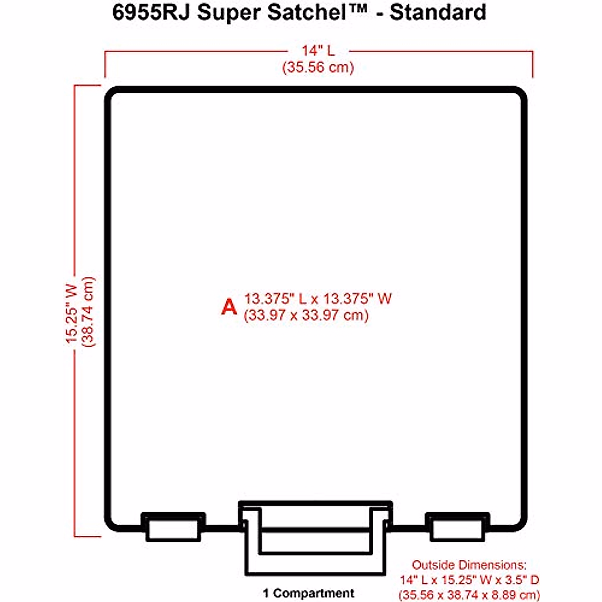 ArtBin 6955RJ Super Satchel 1-Compartment Box, Art & Craft Organizer, 1-Pack, Translucent Mint