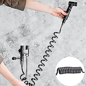 Handheld Bidet Sprayer for Toilet,1-In-2-Out Dual Control Valve,Mini Toilet Faucet Sprayer Kit Butt Washer,Hand Shower Bidet Attachment for Washing Machine and Toilet (Silver)