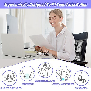 Car seat Lumbar Support Mesh Lumbar Support Seat Back Lumbar Support Lumbar Support Breathable Back Support Pads for Car Home and Office Chairs (Black 2-Pack)