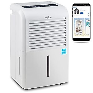 Ivation 4,500 Sq Ft Smart Wi-Fi Energy Star Dehumidifier with App, Continuous Drain Hose Connector, Programmable Humidity, 2.25 Gal Reservoir for Medium and Large Rooms (4,500 Sq Ft)
