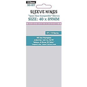 Sleeve Kings Space Base Compatible Sleeves (40x89mm) - 110 Pack, 60 Microns