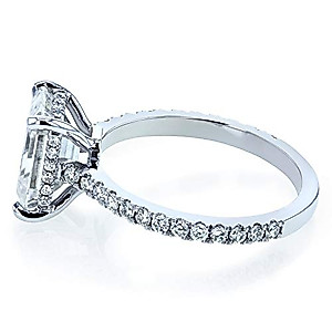 Kobelli Radiant-cut Moissanite Engagement Ring 3 1/10 CTW 14k White Gold (DEF/VS, GH/I), 6