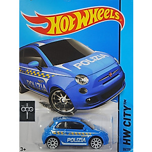 Hot Wheels 2015 HW City Fiat 500 50/250, Blue