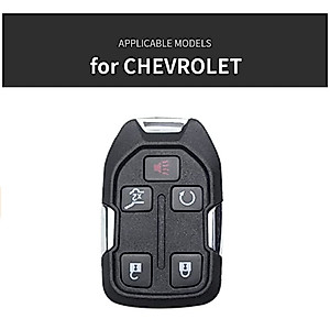 FENGRUISI 2Pcs Genuine Leather Smart Key Keyless Remote Entry Fob for or 2019-2021 Chevrolet Silverado 1500, 2500, 3500, 2019-2021 GMC Sierra (Brown/black)