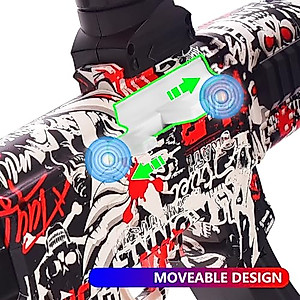 TANSAR Gel Ball Blaster Splat Orby Gun Automatic Toy, Electric Outdoor Play Games for Adults, Outside Activities Toys for Backyard, Garden& Lawn, Birthday Ideas for Ages 14+ Years Old, Red