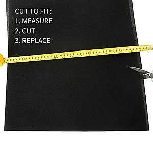 Cuttable Foam Pad Pre Filter, Can Cut to Fit Most Air Conditioner, Air Purifier, Kitchen Trash Cans, Pet Deodorizing Mat, 16.1x39.3x1/4inch(1Pack)