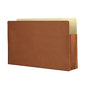 The File King Expanding Accordion File Folder | Letter Size | Box of 10 Redropes | 5.25” Expansion | Store and Organize Papers | Keep Records in One Place | Save Time Searching