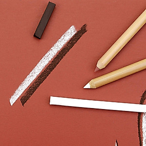 Speedball Art Pastel Premier Sanded Paper, 9”x12”, Terracotta, Medium Grit, Acid Free, 100% Cotton, for Dry Media Oil Pastel, Colored Pencil, Pencil Drawing 145 lb. / 310 GSM (8 Sheets)