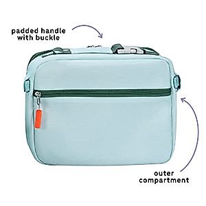 uninni Mint Insulated Lunch box for Kids - Age 3+ with Leak-Resistant Storage, Mesh Pocket, Removable Divider for Snacks, Sandwiches and Drinks, BPA-Free Food-Grade lunch bag kids, Girls and Boys