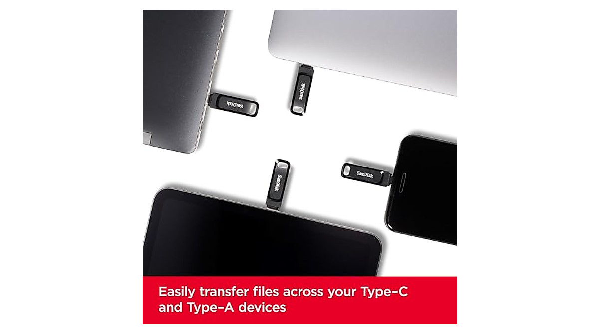 SanDisk 512GB Ultra Dual Drive Go USB-C Flash Drive | Easy File Transfer