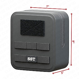 SealBags Large Water Resistant Tactical MOLLE Pouch for Hiking, Tools and Camping Gear. Durable Thermoplastic Design and Molle Compatible with Backpacks, Tactical Belts, Waist Bags and More