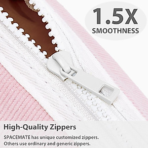 SPACEMATE Pencil Case Pouch Bag School Supplies for Girls, Cute Aesthetic Corduroy Pen Case, Simple Large Big Capacity Zipper Stationery Bag for Women Teen Adults, Pink, 1200ml