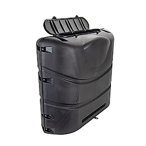 Camco RV Propane Tank Cover | Fits 20lb or 30lb Steel Double Tanks | Easy Access to Gas Valves and Changeover Valves | Made of Heavy-Duty Polymer | (40558)