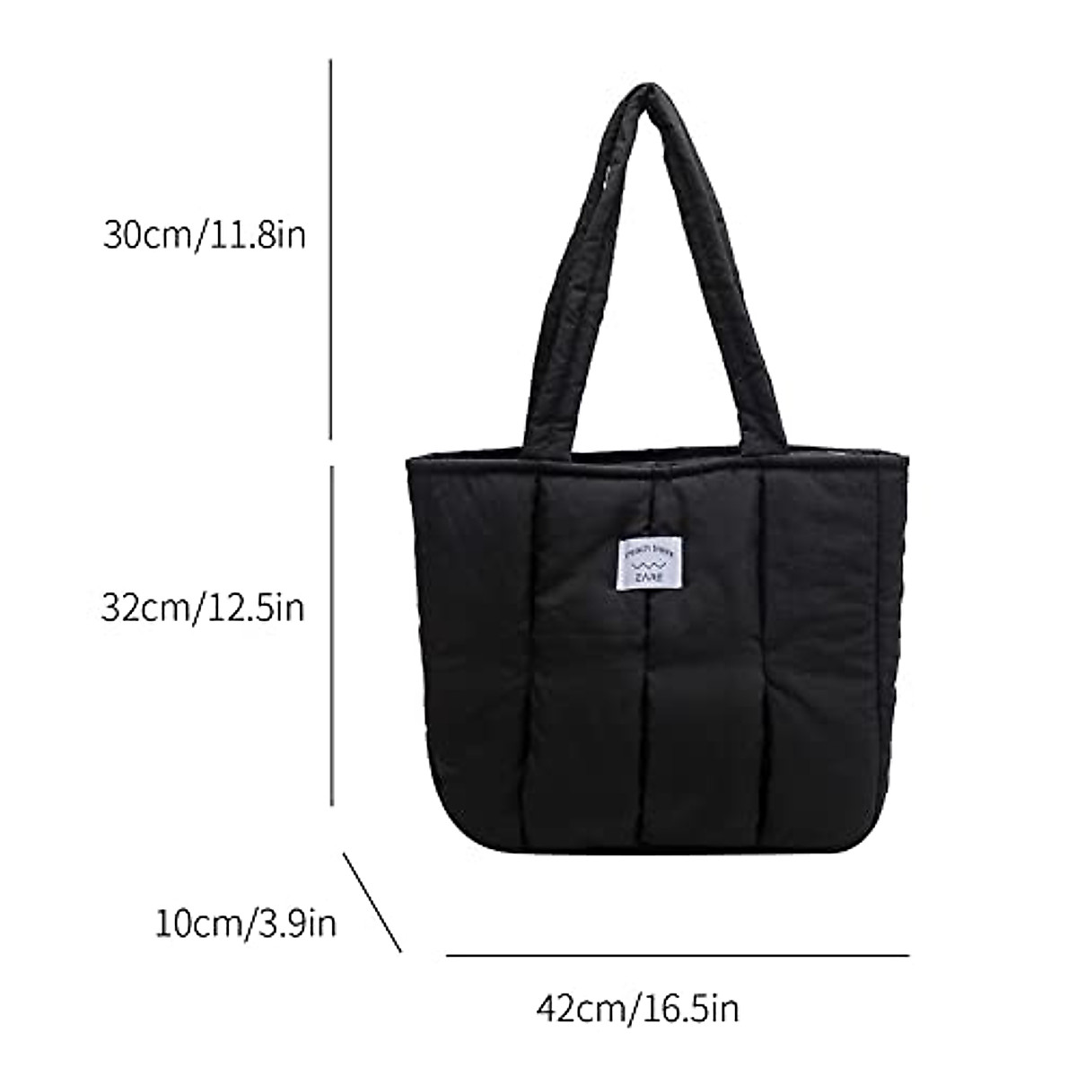 Puffer Tote Bag for Women Puffy Shoulder Bag Quilted Cotton Padded Large Purses and Handbags
