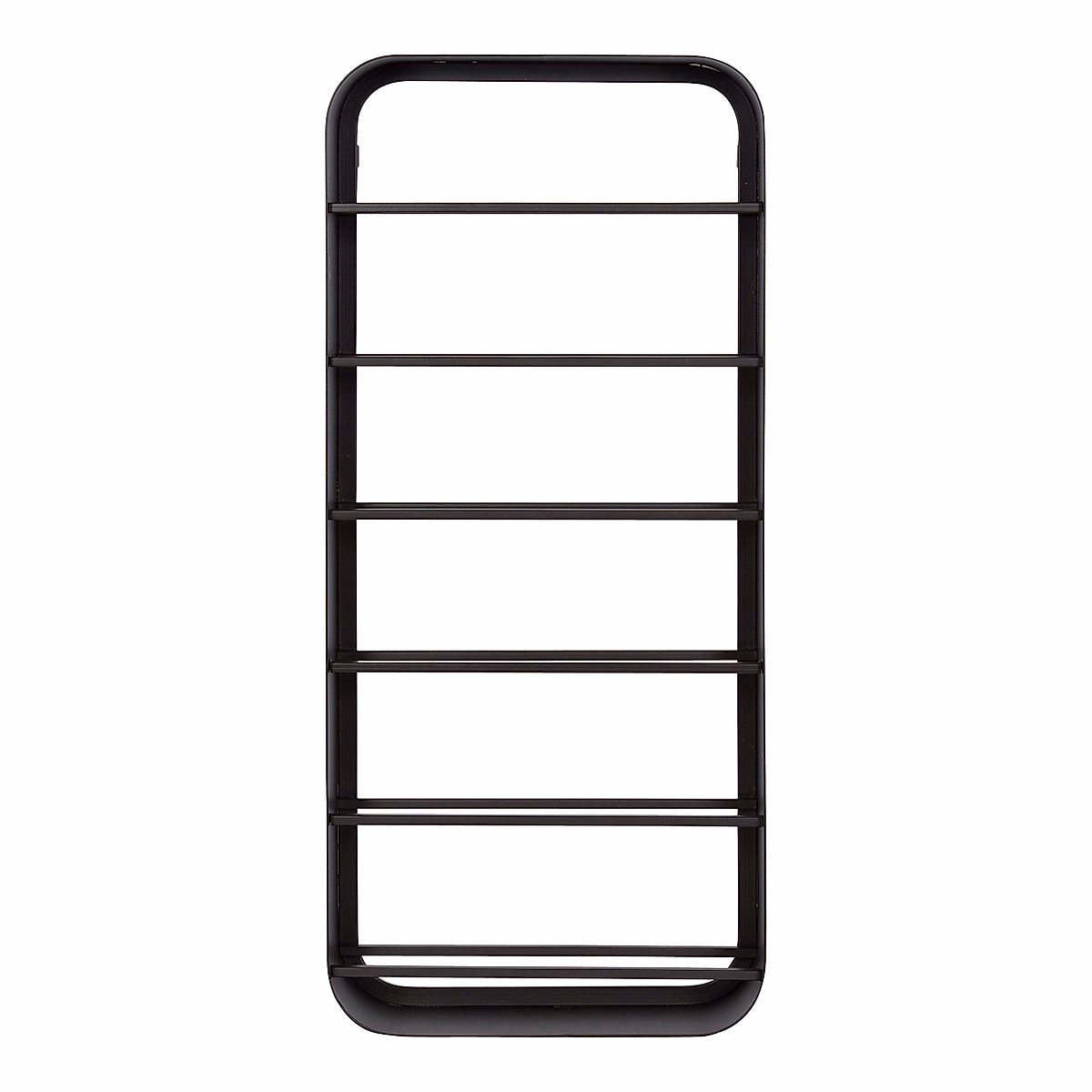 Kate and Laurel Armenta Modern Wine Rack, 13 x 30, Gray, Chic Wall Mounted Wine Rack Holds up to 6 Bottles with Geometric Design