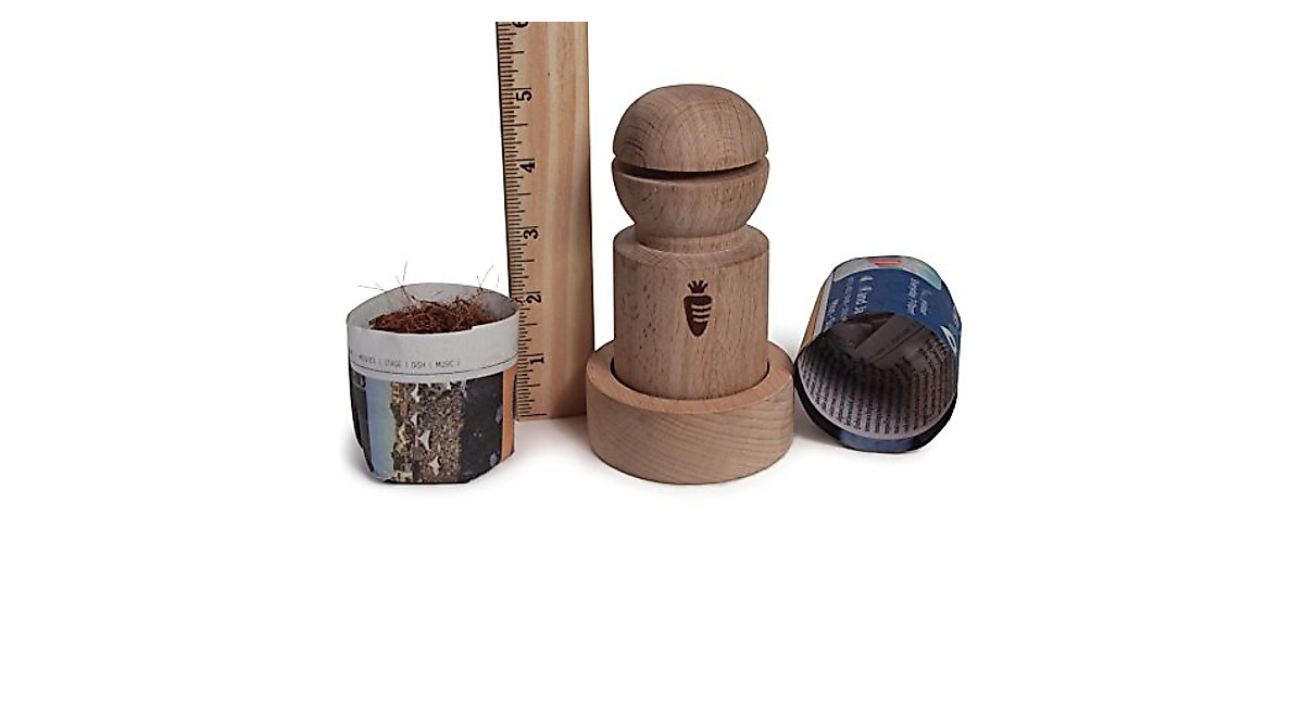 DIY Biodegradable Seedling Starter Pots by Carrot Design