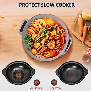 Slow Cooker Liners Fits for Crock-Pot 6-8 Qt, Reusable Silicone Cooking Bags Liners Divider Insert for Oval Or Round Cooker, Leakproof and Dishwasher Safe, Replace Disposable Liners that Tend To Leak
