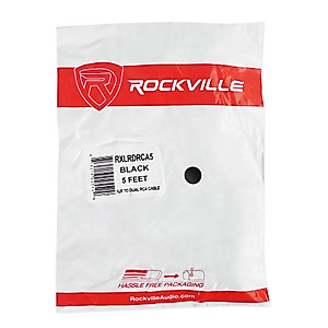 ROCKVILLE RXLRDRCA5 5' Ft. XLR to Dual RCA Pro Audio Cable 100% Copper