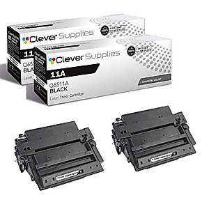 CS Compatible Toner Cartridge Replacement for HP 11A Q6511A 11X Q6511X Black Laserjet 2400 2400DN 2400D 2410 2410XI 2420 2420DN 2420D 2430 2430N 2430DTN 2430TN Toner Cartridge 2 Pack