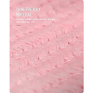 Baffect Large Cotton Rope Basket,Baby Nursery Storage Basket Fabric Storage Basket Organiser Woven Baskets Laundry Basket for Nursery Kids Baby Toy Storage Basket (Pink)