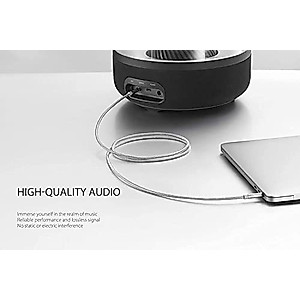 3.5mm Audio Cable 2 Pack[4ft+8ft], AuxLink Aux Cord Male to Male Nylon Braided, Hi-Fi Sound Auxiliary Cable for Car, Headphones, iPhone, Home Stereos, Speakers, Tablets