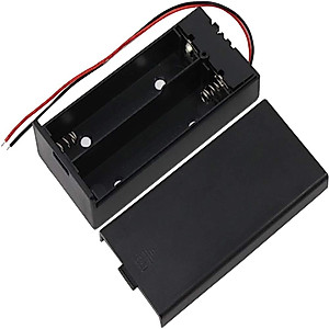 3Pcs 18650 Battery Storage Case 2 Slots x 3.7V for Batteries Holder Box Container with ON/Off and Switch (Battery Holder)