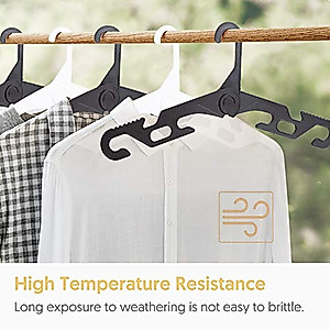 NICEDACK Premium Travel Hangers 6 Pack Portable Folding Clothes Hangers - Super Bearing Collapsible Hanger Foldable Clothes Drying Rack for Travel, Indoor and Outdoor Use (6 Pack 3Black/3White)