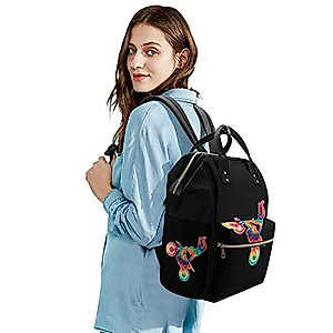 Tie Dye Motocross Stunt Rider Diaper Bag Backpack Large Capacity Mommy Bags Multifunction Nappy Bag Travel Back Pack Black-Style
