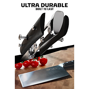 Dalstrong Chinese Cleaver Knife-9"- Gladiator Series 'R'-High Carbon Steel - Razor Sharp - Black Handle - Giftable Meat Cleaver, Vegetable Knife-w/Sheath - NSF Certified