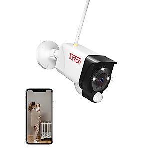 [Add -on 3MP Camera] Tonton 3MP Ultra HD Wireless IP Network Camera Outdoor Indoor Security Camera with PIR Sensor, 2 Way Audio, Floodlight, Suitable for All of Tonton NVR and All in one Kits