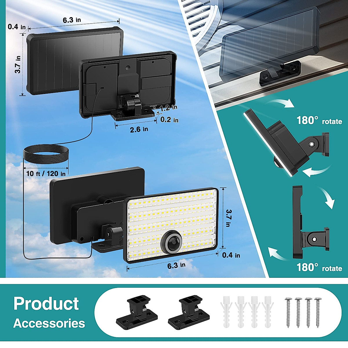 3Pack Solar Lights Outdoor,2000 Lumens 88 LED Solar Powered Motion Sensor Flood Lights Security with Remote ,Wall lights Dusk to Dawn Sensor Lights Waterproof for Door Shed Patio Barn Garden Garage