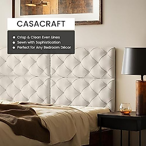 King Headboard Queen Size - Diamond Tufted Twin Headboard - Upholstered Queen Bed Wall Headboard Full- Peel & Stick Headboards Panels Queen Size - Diy headboard King Only - Wall Mounted Bed Headboard