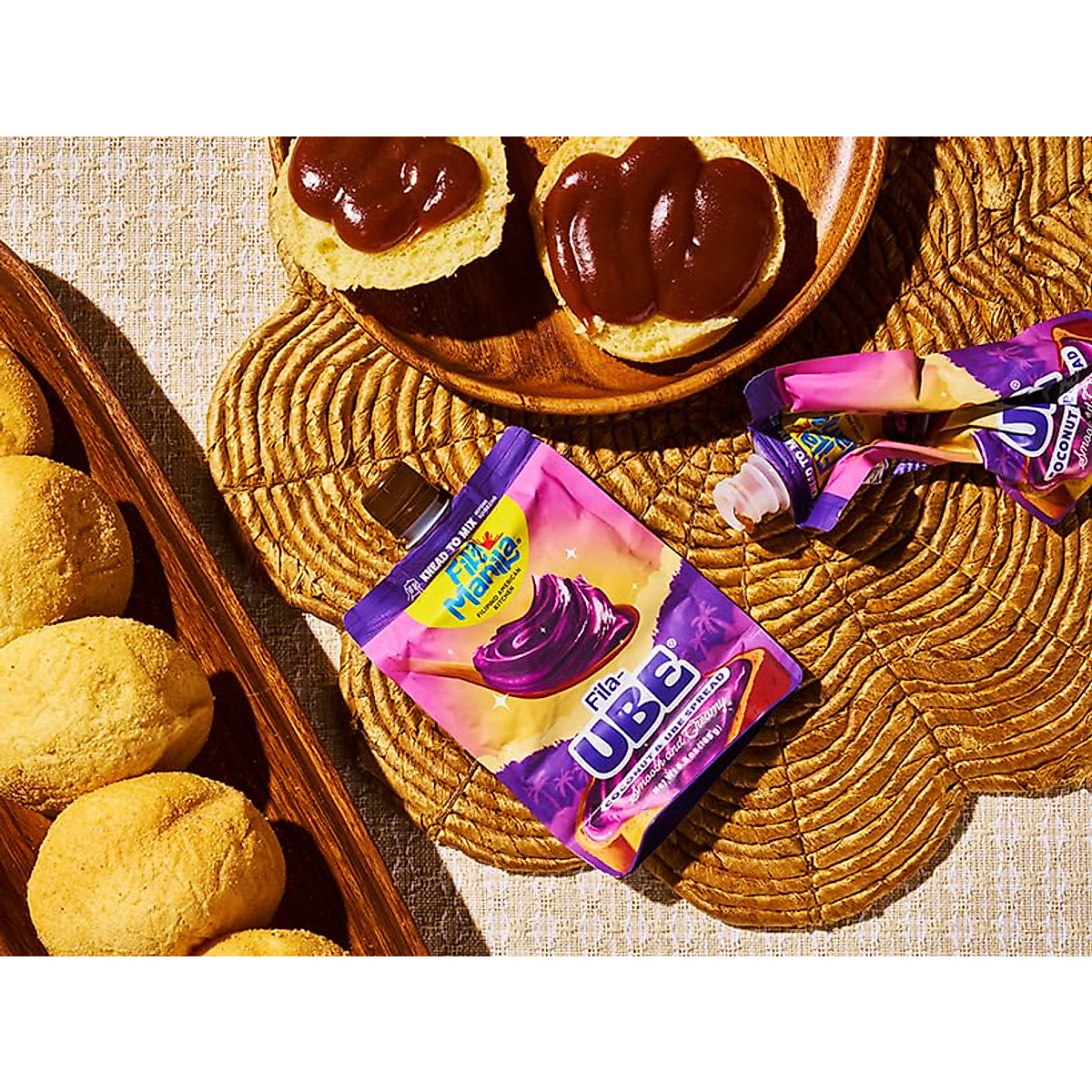 Fila Manila Ube Coconut Spread As Seen on Shark Tank - Award-Winning 5.8 OZ Pouch, Vegan, Gluten Free, Dairy Free, No Red 3, No Red 40, No Ube Extract, No Artificial Colors, No Artificial Flavors, As Seen on TikTok (1 Pack)