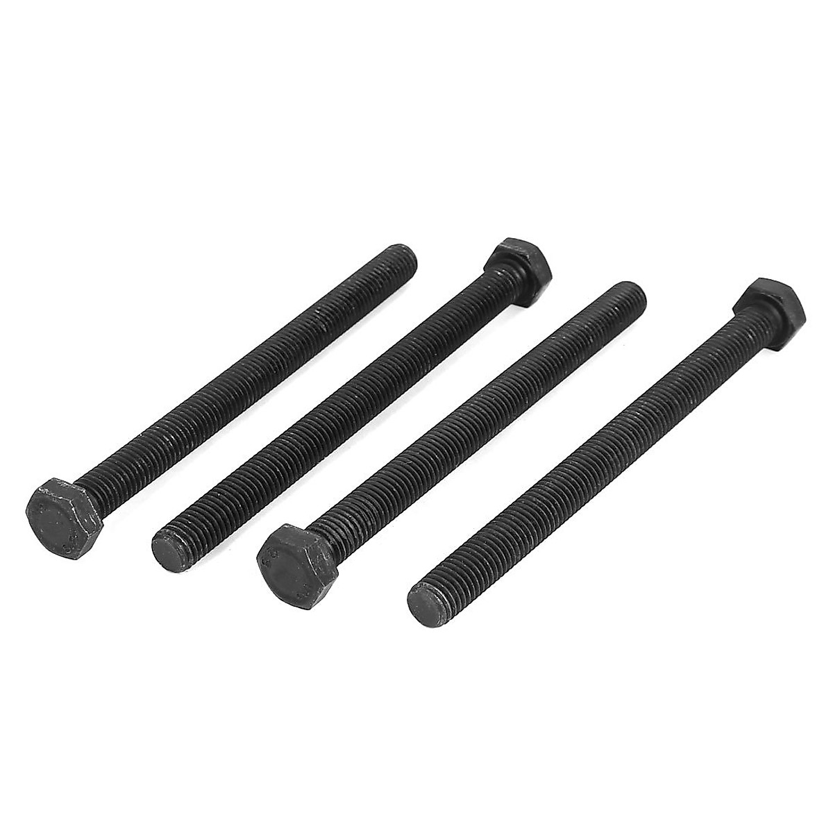 uxcell M12x150mm Grade 8.8 Fully Thread Hexagon Head Metal Hex Cap Screw Bolt Stud 4pcs