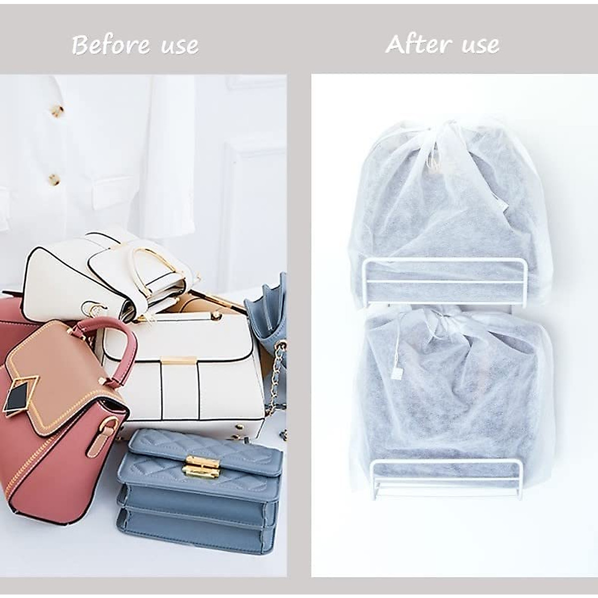 30 eco-friendly travel shoe bag storage bags, non-woven breathable dust-proof bag with rope, suitable for storing shoes and bags, isolate dust and keep shoes and bags clean and tidy. (15.7inX19.68in)