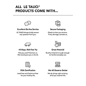 LE TAUCI French Onion Soup Bowls With Handles, 15 Ounce for Soup, chili, beef stew, Set of 4, White