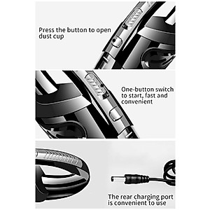 SZFY Handheld Vacuum Cordless Portable Wet Dry Vacuum Cleaner for Car Home Pet Hair with Filter Rechargeable 2200mAh Lithium Battery 120W 4500PA Powerful Suction (Black)