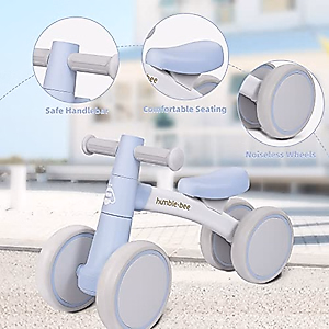 Humble Bee Baby Balance Bike Toy 10-24 Months Cute Toddler First Bike, Gifts for 1 Year Old Boys