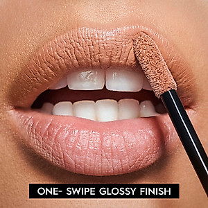 URBAN DECAY Vice Lip Bond Glossy Longwear Liquid Lipstick (Safe Word - Sandy Nude), Transfer-proof, Smudge-proof, Bold Longwear Shades Up to 16HR Wear, Vegan, Cruelty-free - 0.14 fl oz