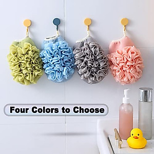 Exfoliating Glove with Loofah Sponge, Double Sided Bath Sponge, Loofah Exfoliating Body Scrubber Bath Sponges for Shower Women/Men Exfoliating Gloves for Body Dead Skin Shower Sponge (Pink 1Pcs)