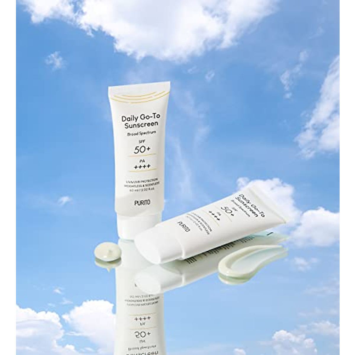 PURITO Daily Go-To Sunscreen 60ml / 2.02 fl.oz. SPF 50+ PA ++++ safe ingredients, UVA/UVB protection, broad-spectrum, calm, soothing